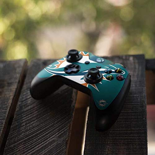 Skinit Decal Gaming Skin compatible with Xbox One Controller - Officially Licensed NFL Miami Dolphins Large Logo Design