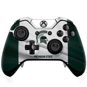 skinit decal gaming skin compatible with xbox one elite controller - officially licensed college michigan state university spartans jersey design