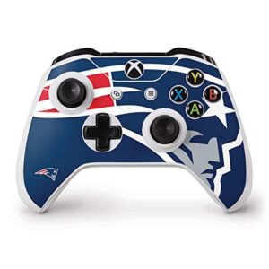 skinit decal gaming skin compatible with xbox one s controller - officially licensed nfl new england patriots large logo design