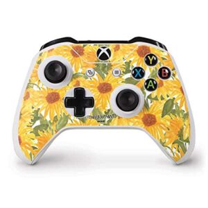 skinit decal gaming skin compatible with xbox one s controller - officially licensed bouffants and broken hearts sunflowers design