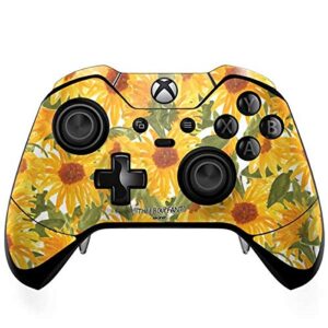 skinit decal gaming skin compatible with xbox one elite controller - officially licensed bouffants and broken hearts sunflowers design