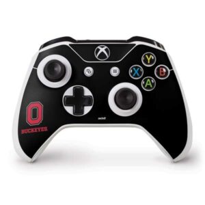 skinit decal gaming skin compatible with xbox one s controller - officially licensed ohio state university ohio state university design