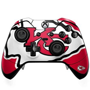 skinit decal gaming skin compatible with xbox one elite controller - officially licensed nfl kansas city chiefs large logo design