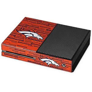 skinit decal gaming skin compatible with xbox one console - officially licensed nfl denver broncos orange blast design