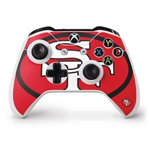 skinit decal gaming skin compatible with xbox one s controller - officially licensed nfl san francisco 49ers retro logo design