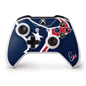 skinit decal gaming skin compatible with xbox one s controller - officially licensed nfl houston texans large logo design