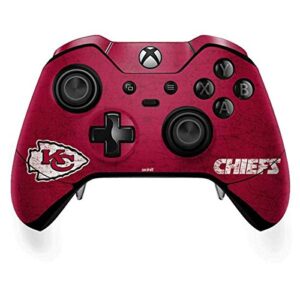 skinit decal gaming skin compatible with xbox one elite controller - officially licensed nfl kansas city chiefs distressed design