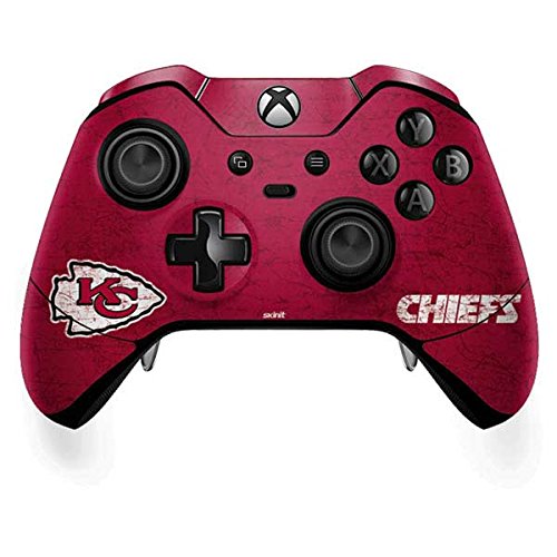 Skinit Decal Gaming Skin compatible with Xbox One Elite Controller - Officially Licensed NFL Kansas City Chiefs Distressed Design