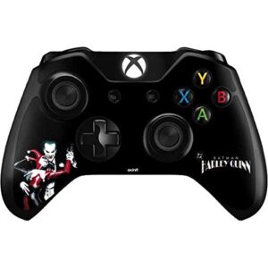 skinit decal gaming skin compatible with xbox one controller - officially licensed warner bros harley quinn and the joker design