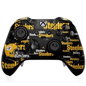 skinit decal gaming skin compatible with xbox one elite controller - officially licensed nfl pittsburgh steelers - blast dark design