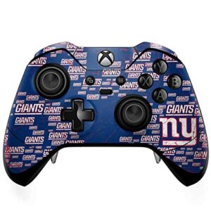 skinit decal gaming skin compatible with xbox one elite controller - officially licensed nfl new york giants blast design