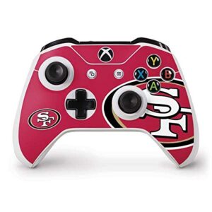 skinit decal gaming skin compatible with xbox one s controller - officially licensed nfl san francisco 49ers large logo design