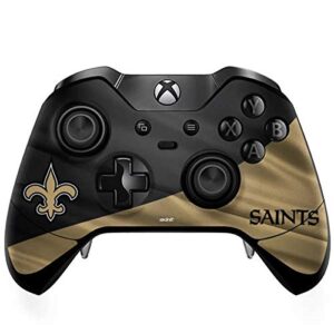 skinit decal gaming skin compatible with xbox one elite controller - officially licensed nfl new orleans saints design