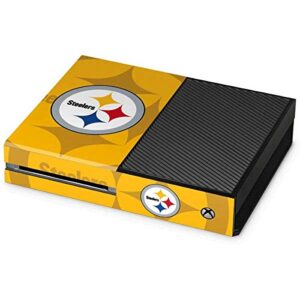 skinit decal gaming skin compatible with xbox one console - officially licensed nfl pittsburgh steelers double vision design