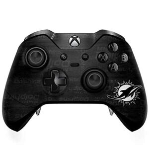 skinit decal gaming skin compatible with xbox one elite controller - officially licensed nfl miami dolphins black & white design