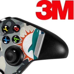 Skinit Decal Gaming Skin compatible with Xbox One S Controller - Officially Licensed NFL Miami Dolphins Camo Design