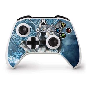 skinit decal gaming skin compatible with xbox one s controller - officially licensed tate and co. celtic wolf design