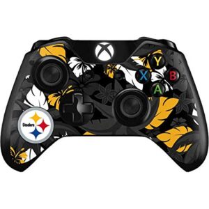 skinit decal gaming skin compatible with xbox one controller - officially licensed nfl pittsburgh steelers tropical print design