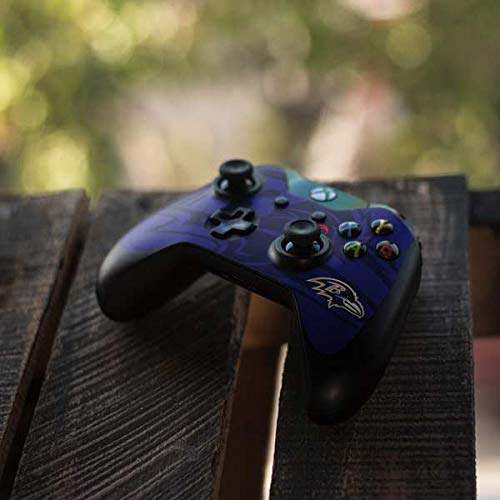 Skinit Decal Gaming Skin compatible with Xbox One Controller - Officially Licensed NFL Baltimore Ravens Double Vision Design