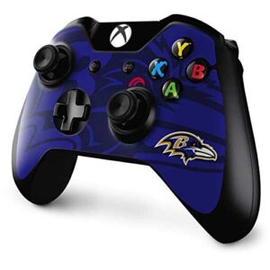 Skinit Decal Gaming Skin compatible with Xbox One Controller - Officially Licensed NFL Baltimore Ravens Double Vision Design