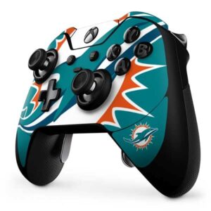 Skinit Decal Gaming Skin compatible with Xbox One Elite Controller - Officially Licensed NFL Miami Dolphins Large Logo Design