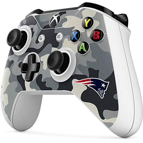 Skinit Decal Gaming Skin Compatible with Xbox One S Controller - Officially Licensed NFL New England Patriots Camo Design