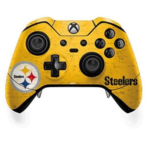 skinit decal gaming skin compatible with xbox one elite controller - officially licensed nfl pittsburgh steelers - alternate distressed design