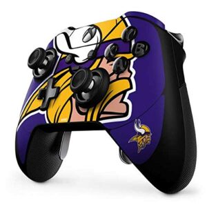 Skinit Decal Gaming Skin compatible with Xbox One Elite Controller - Officially Licensed NFL Minnesota Vikings Retro Logo Design