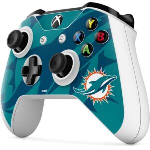 Skinit Decal Gaming Skin compatible with Xbox One S Controller - Officially Licensed NFL Miami Dolphins Double Vision Design