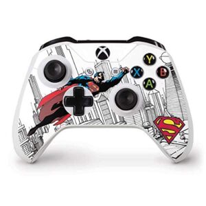 skinit decal gaming skin compatible with xbox one s controller - officially licensed warner bros flying superman design