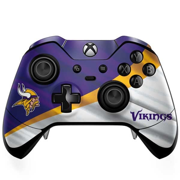 Skinit Decal Gaming Skin compatible with Xbox One Elite Controller - Officially Licensed NFL Minnesota Vikings Design