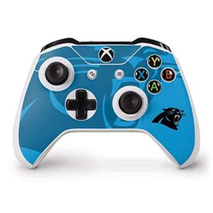 skinit decal gaming skin compatible with xbox one s controller - officially licensed nfl carolina panthers double vision design