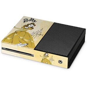 skinit decal gaming skin compatible with xbox one console - officially licensed disney princess belle art design