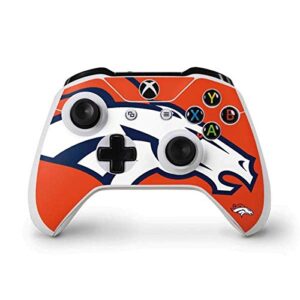 skinit decal gaming skin compatible with xbox one s controller - officially licensed nfl denver broncos large logo design