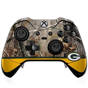 skinit decal gaming skin compatible with xbox one elite controller - officially licensed nfl realtree camo green bay packers design