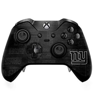 skinit decal gaming skin compatible with xbox one elite controller - officially licensed nfl new york giants black & white design