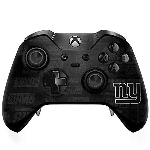 Skinit Decal Gaming Skin Compatible with Xbox One Elite Controller - Officially Licensed NFL New York Giants Black & White Design