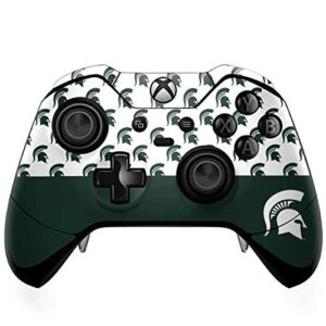 skinit decal gaming skin compatible with xbox one elite controller - officially licensed college michigan state university spartans msu split design