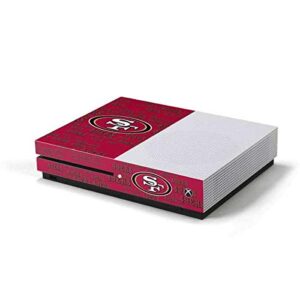 skinit decal gaming skin compatible with xbox one s console - officially licensed nfl san francisco 49ers blast design