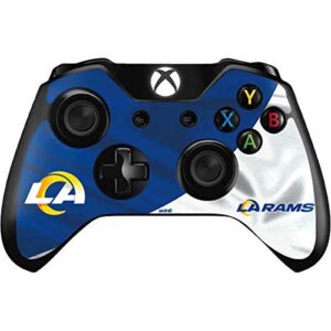 skinit decal gaming skin compatible with xbox one controller - officially licensed nfl los angeles rams flag design