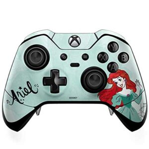 skinit decal gaming skin compatible with xbox one elite controller - officially licensed disney princess ariel design