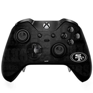 skinit decal gaming skin compatible with xbox one elite controller - officially licensed nfl san franciso 49ers black & white design