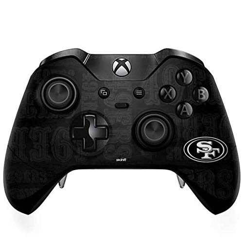 Skinit Decal Gaming Skin compatible with Xbox One Elite Controller - Officially Licensed NFL San Franciso 49ers Black & White Design