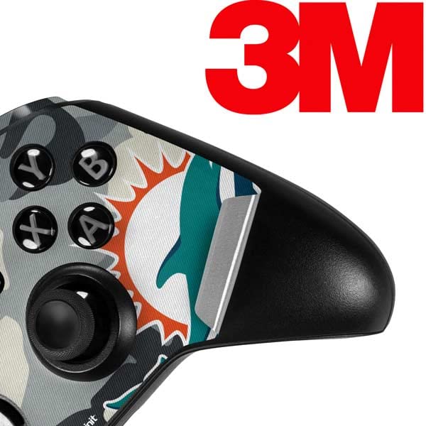 Skinit Decal Gaming Skin compatible with Xbox One Elite Controller - Officially Licensed NFL Miami Dolphins Camo Design