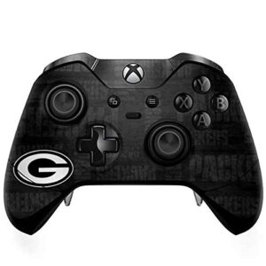 skinit decal gaming skin compatible with xbox one elite controller - officially licensed nfl green bay packers black & white design