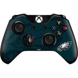 skinit decal gaming skin compatible with xbox one controller - officially licensed nfl philadelphia eagles double vision design