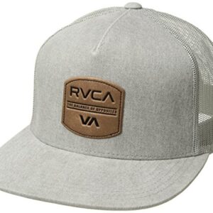 RVCA Men's Denim Trucker HAT, Light Grey, ONE Size