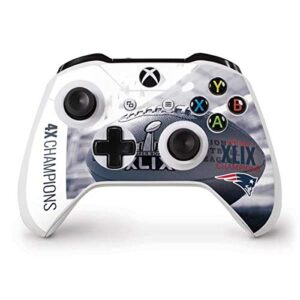 skinit decal gaming skin compatible with xbox one s controller - officially licensed nfl new england patriots super bowl champs design