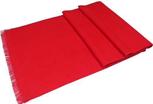 Shubb Men's Scarf, Soft and Warm Cashmere Feel Scarf for Men Winter Scarves Long, Red