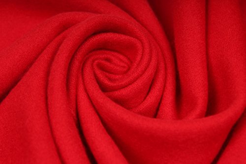 Shubb Men's Scarf, Soft and Warm Cashmere Feel Scarf for Men Winter Scarves Long, Red